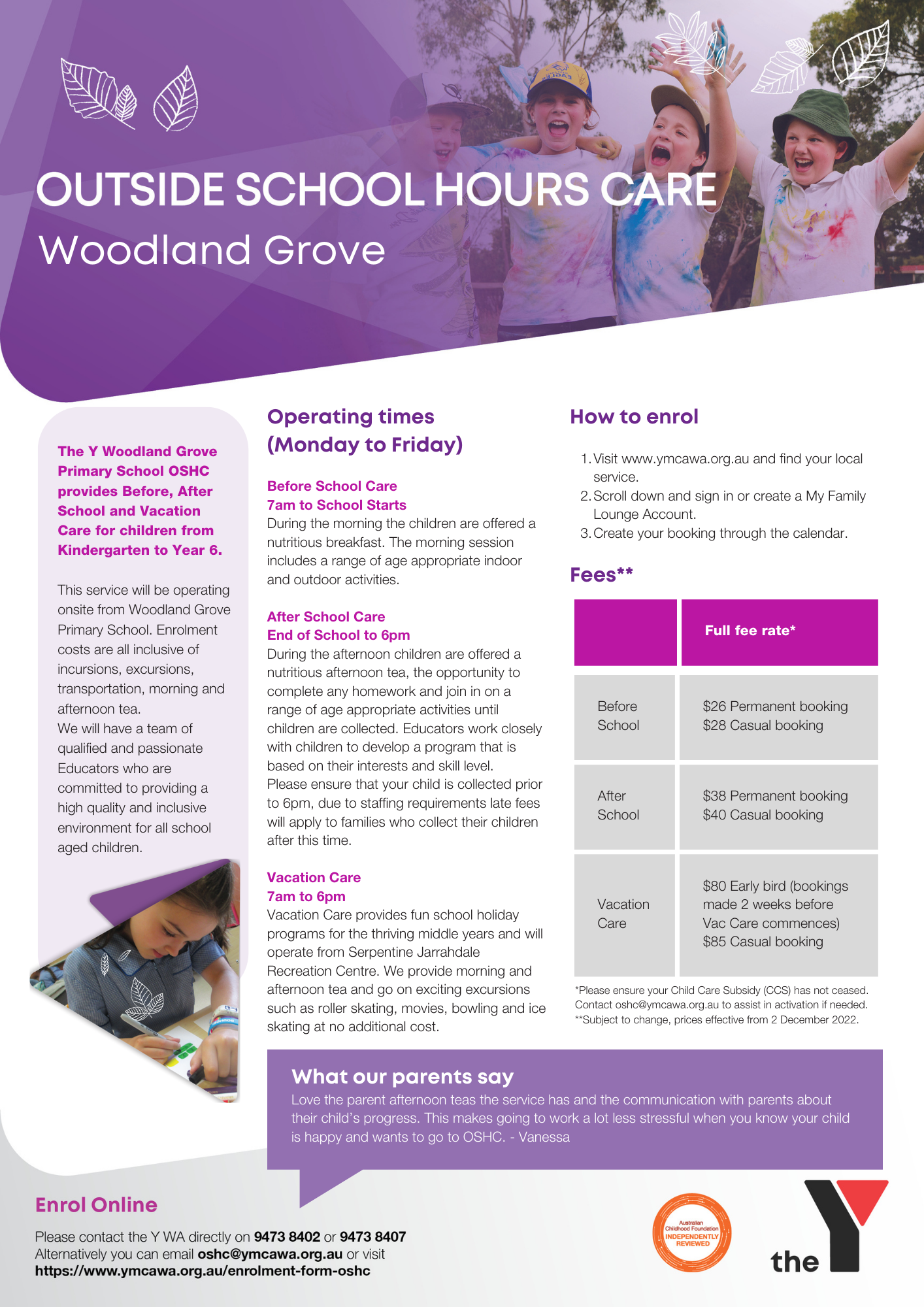 YMCA WA | Woodland Grove OSHC
